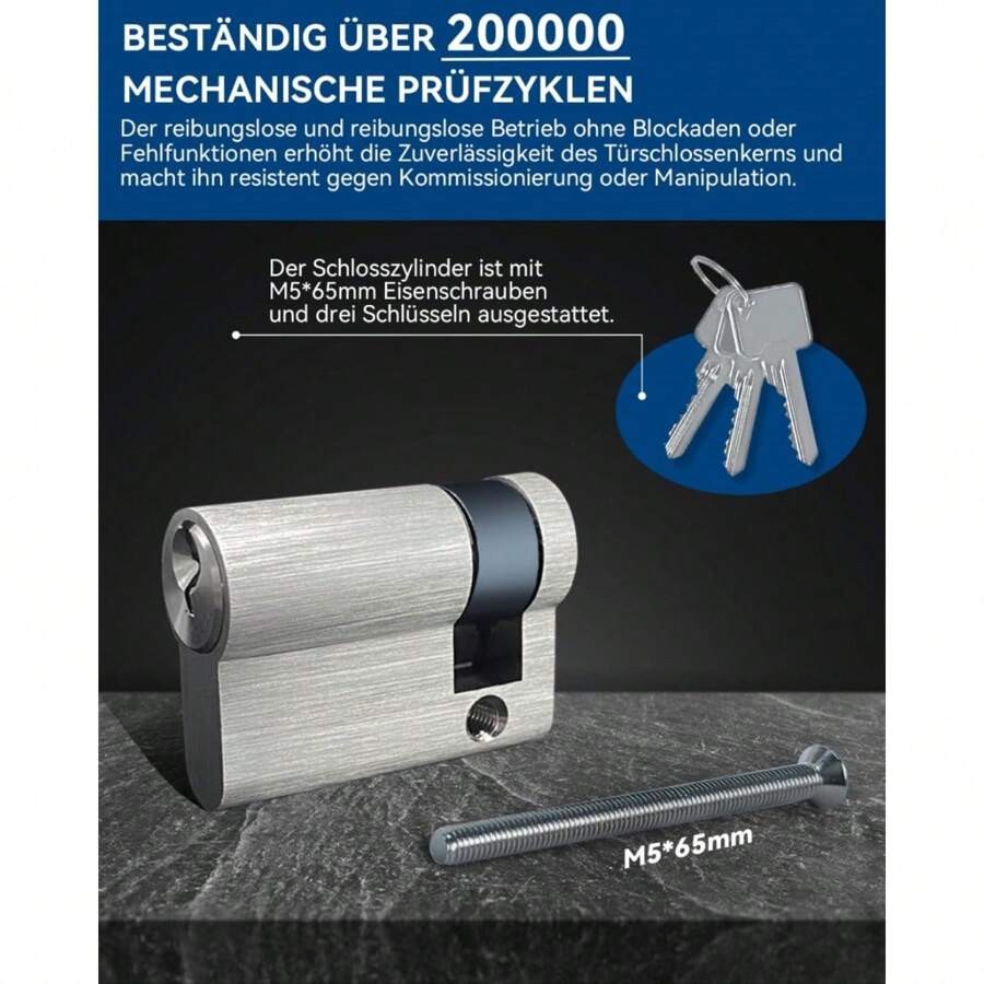 Locking Cylinder, 10/35 Cylinder Lock With 3 Buttons, Locking Cylinder ...