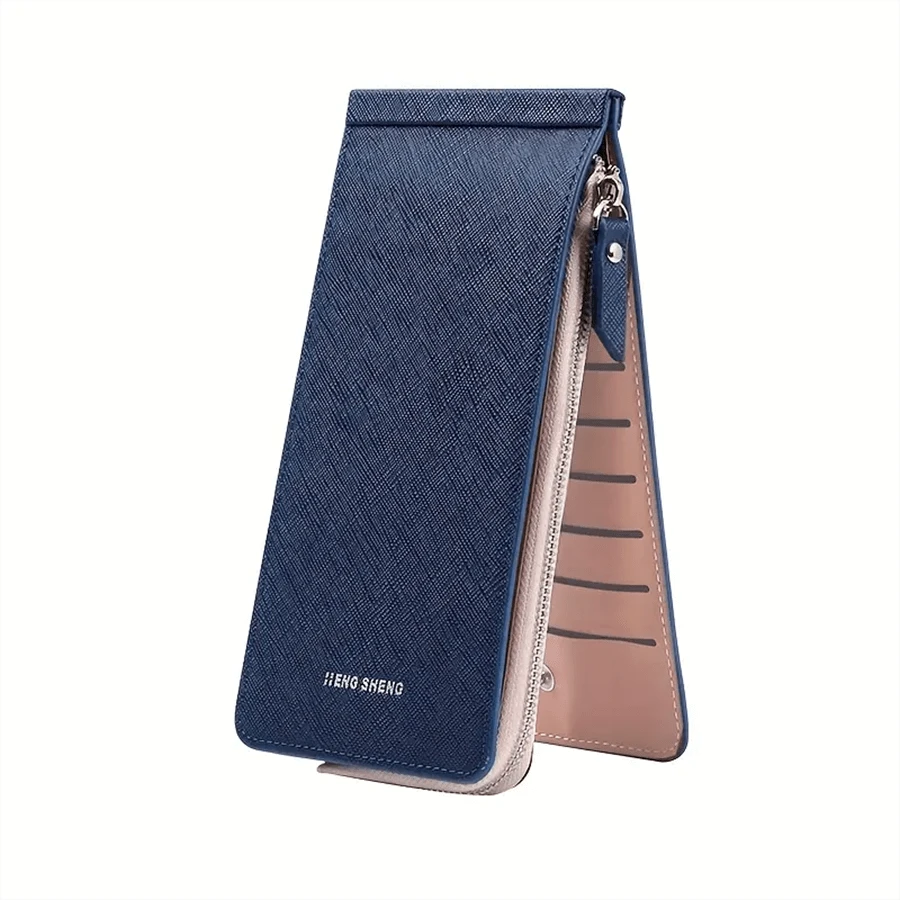 Stylish Faux Leather Credit Card Holder With Multiple Slots And Zipper ...