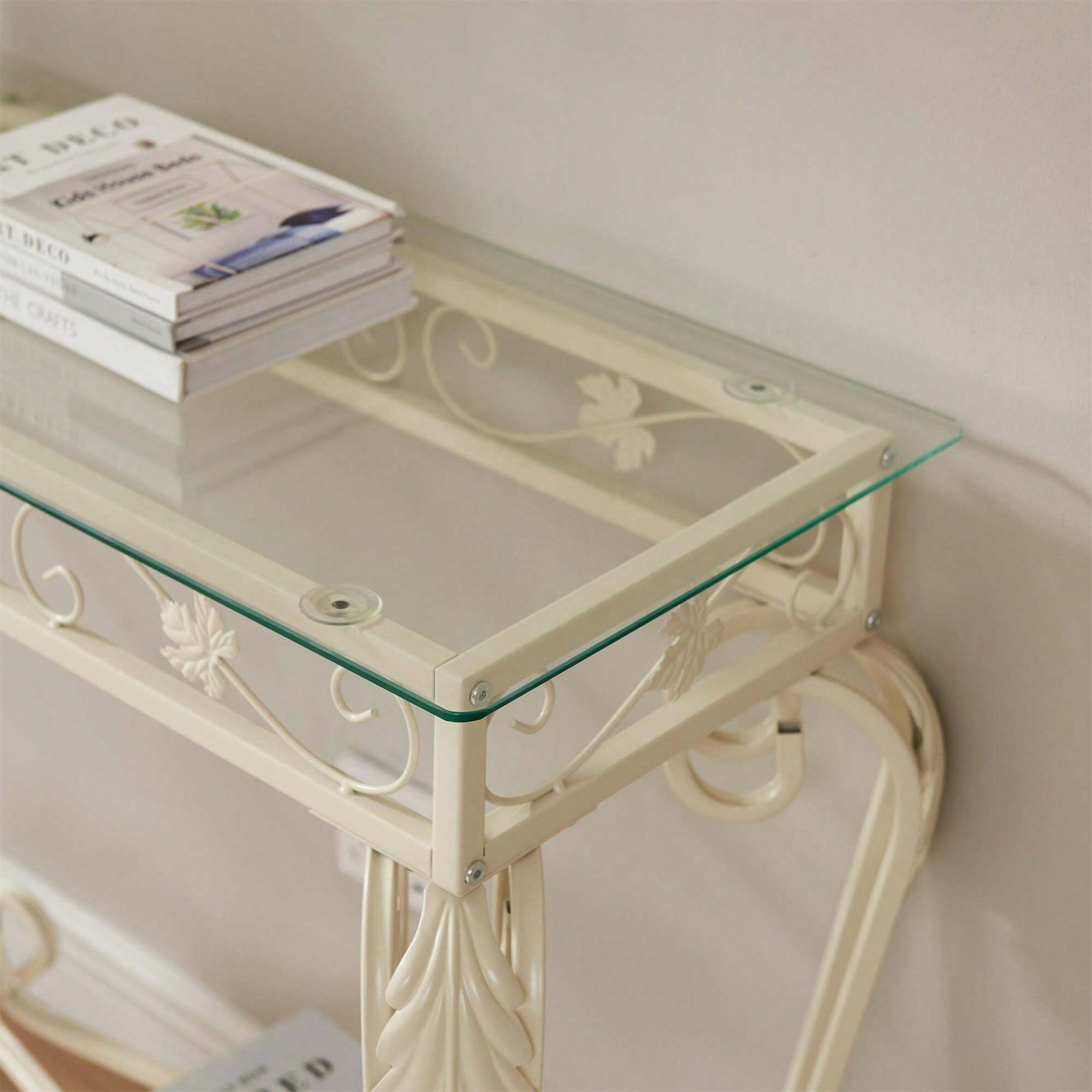 Modern Style Fancy Glass And Metal Table For Entrance, Console Tables ...