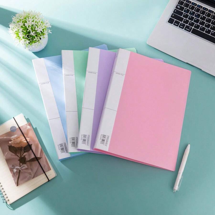 A4 Document Folder With Strong Spring Clamp, Thick Board And Morandi ...