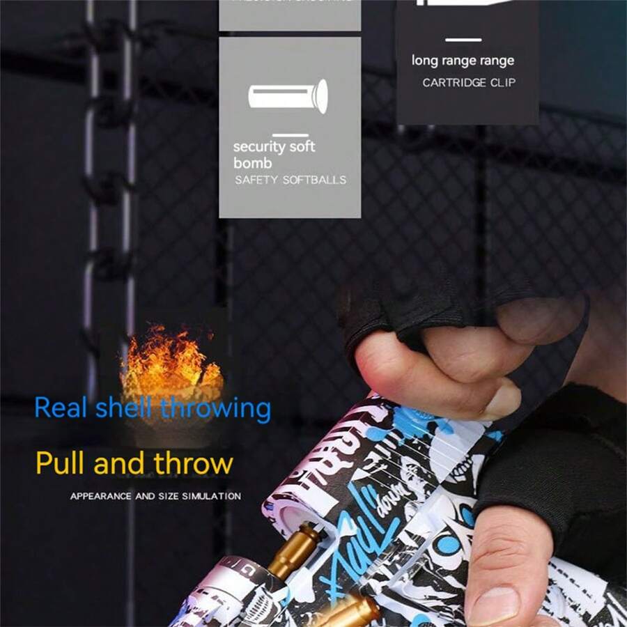 1set Desert Eagle Toy Gun, Soft Bullet Gun Toy, Graffiti Desert Eagle ...