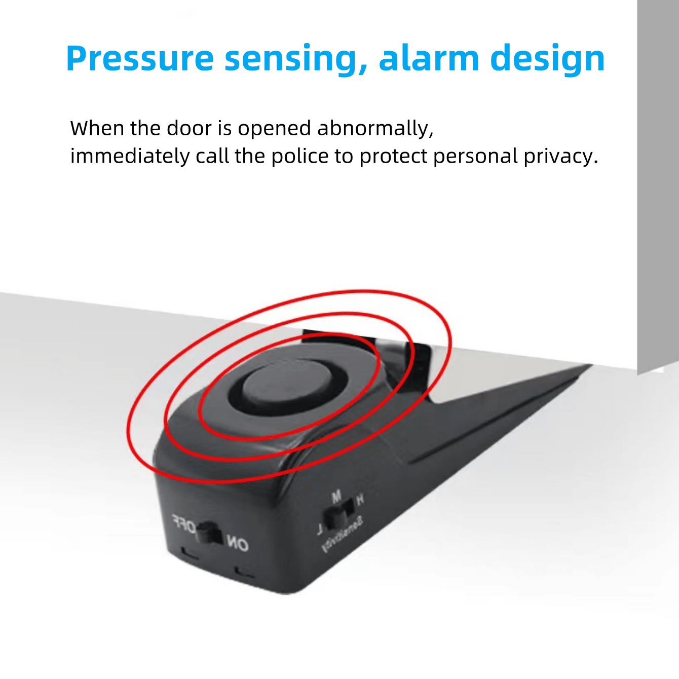 1pc Black Mini Door/Window Alarm With High-Pitched Alarm Sound And ...