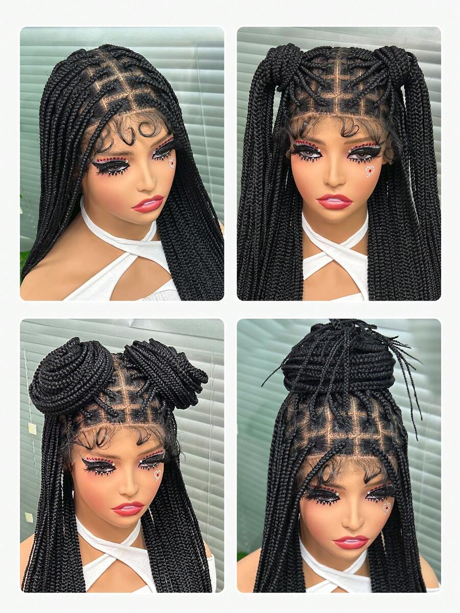 New Arrival All Lace Synthetic Wig With 3 Strands Of Thin Braids And ...