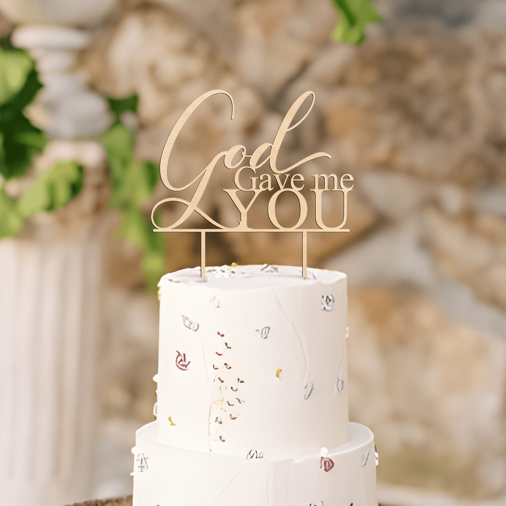 Topper De Bolo De Madeira Com Padrão De Letra Para Decoração De Bolo De ...