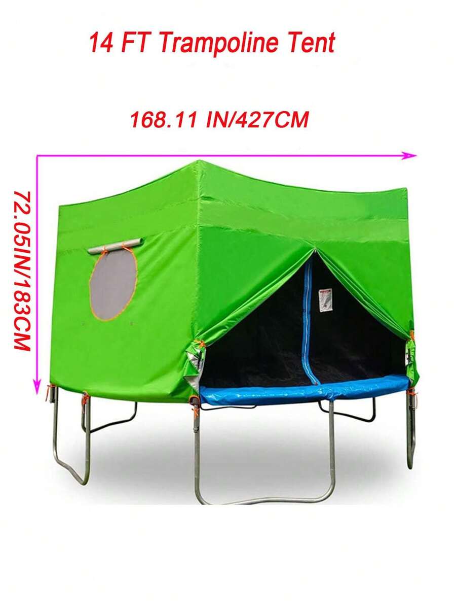14FT Trampoline Tent, Fits For 14FT Straight Pole Round Trampoline ...