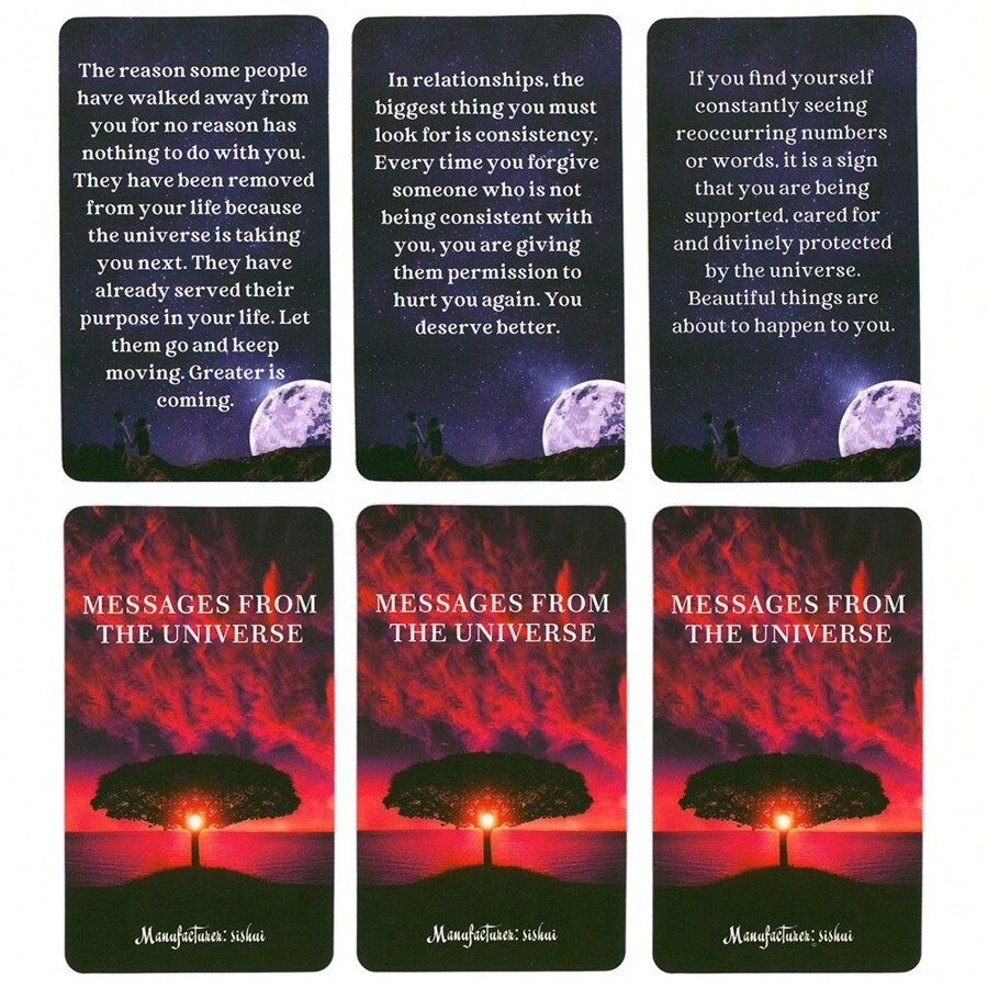 Message From The Universe Oracle Cards 54 Decks With Keywords In Box ...