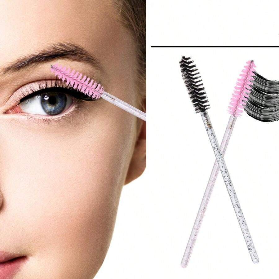 Disposable Eyebrow Mascara Wand, 50 Sparkly Crystal Applicator Mascara ...