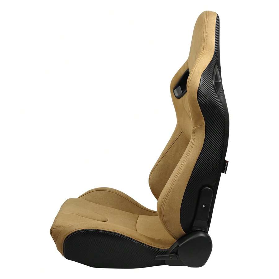 Universal Racing Seats With Dual Sliders, Suede Front + Carbon Leather ...