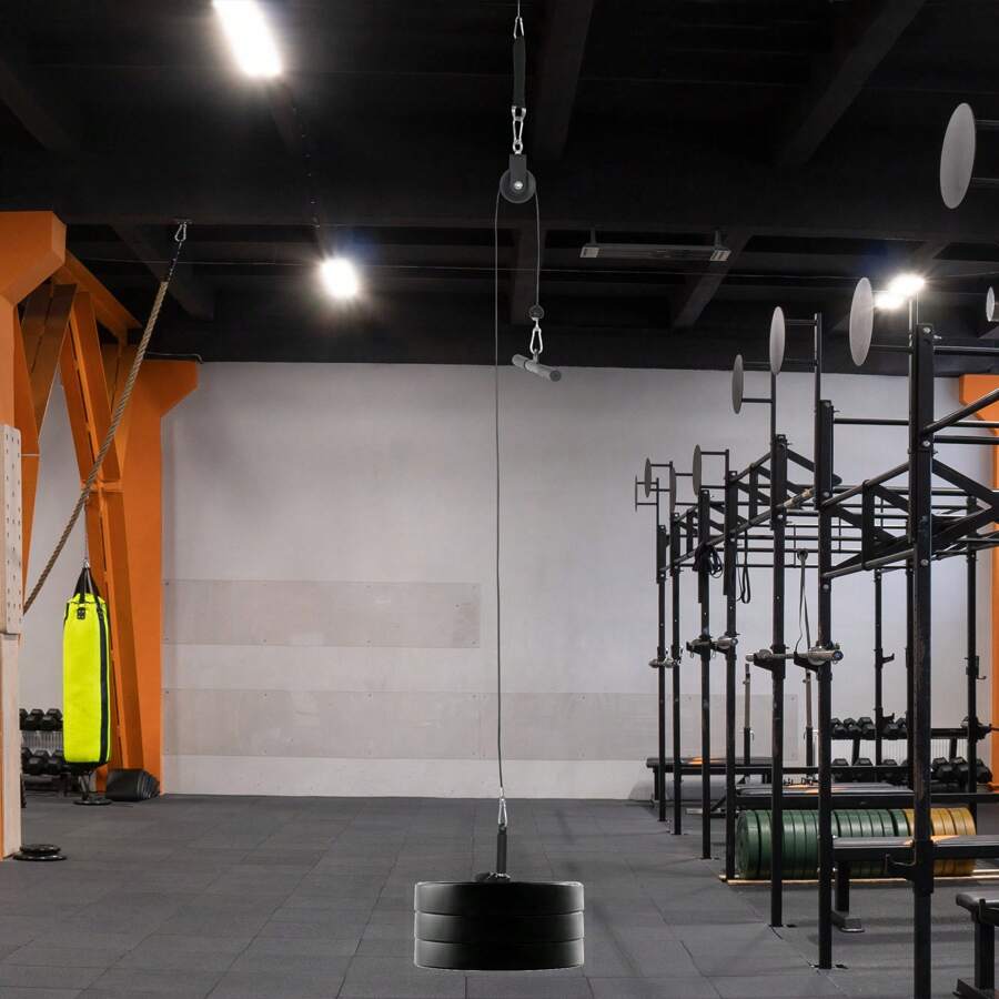 SPORTNOW Cable Machine Pulley System, Lat Pull Down System With DIY ...