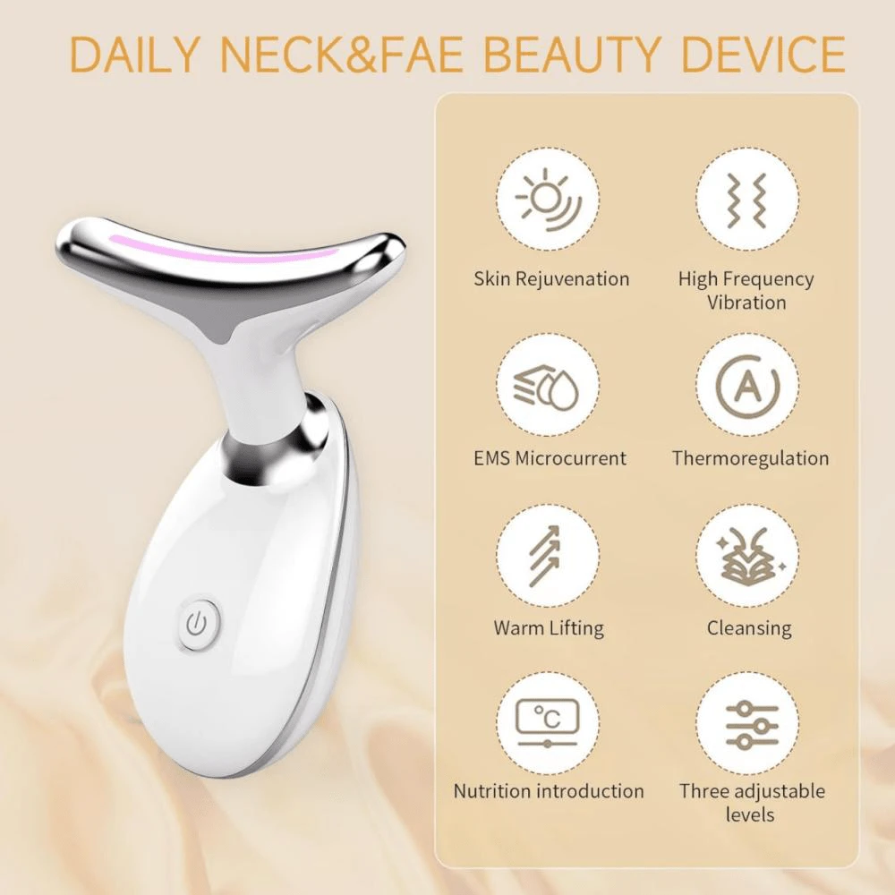 1pc Neck & Face Beauty Device, Skin Care Facial Massager, 3-In-1 ...