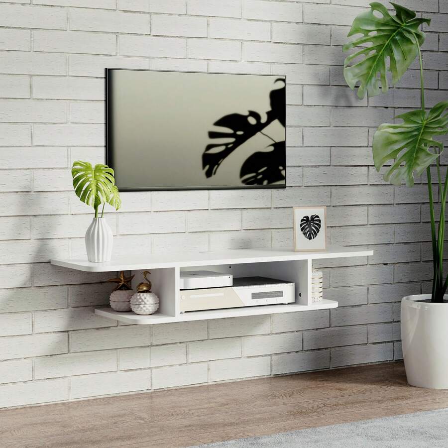 HOMCOM Floating TV Unit Stand For TVs Up To 40", Wall Mounted Media ...