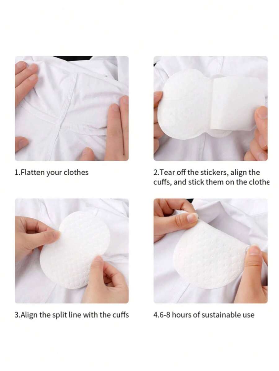 100pcs Ultra Thin Invisible Sweat Absorption Sticker For Armpit, Reduce ...