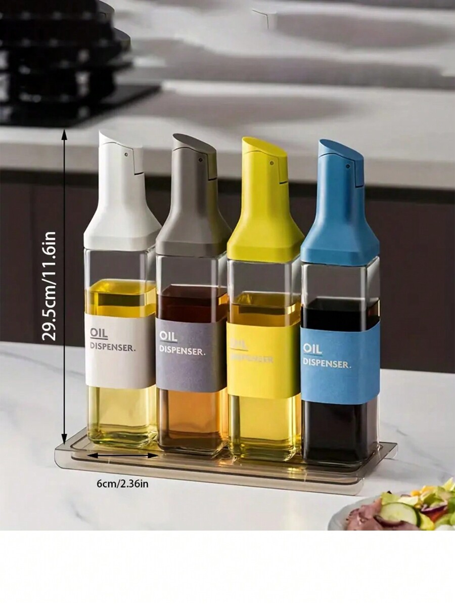 1pc 500ml/16.9oz Oil And Vinegar Dispenser Bottle, Automatic Open And ...