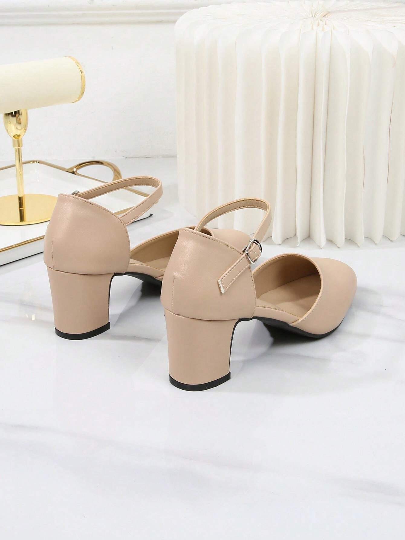 Pompes Évidées D'été À La Mode Pour Femmes À Bout Carré, Boucle De ...