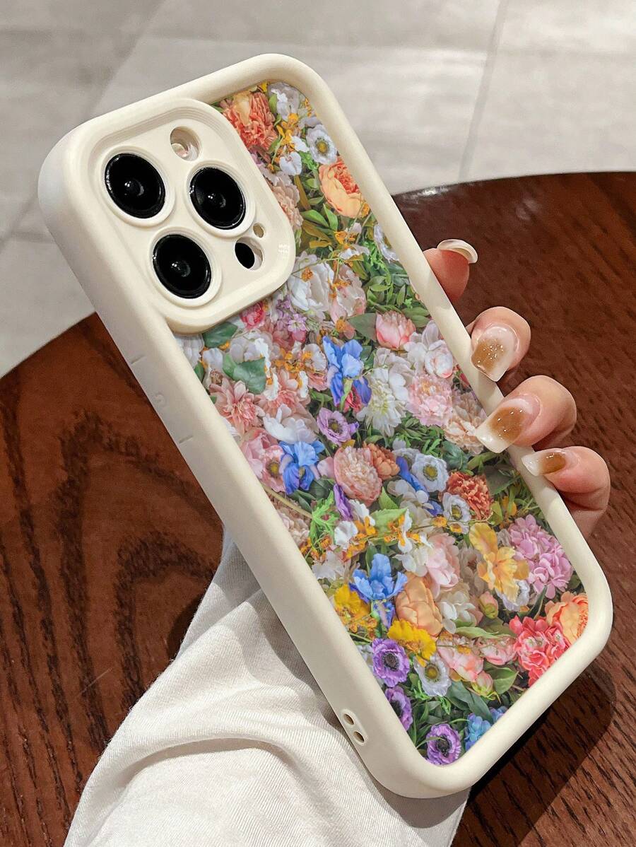 Floral Summer 1pc High Bamboo White Colorful Flower Pattern Phone Case ...