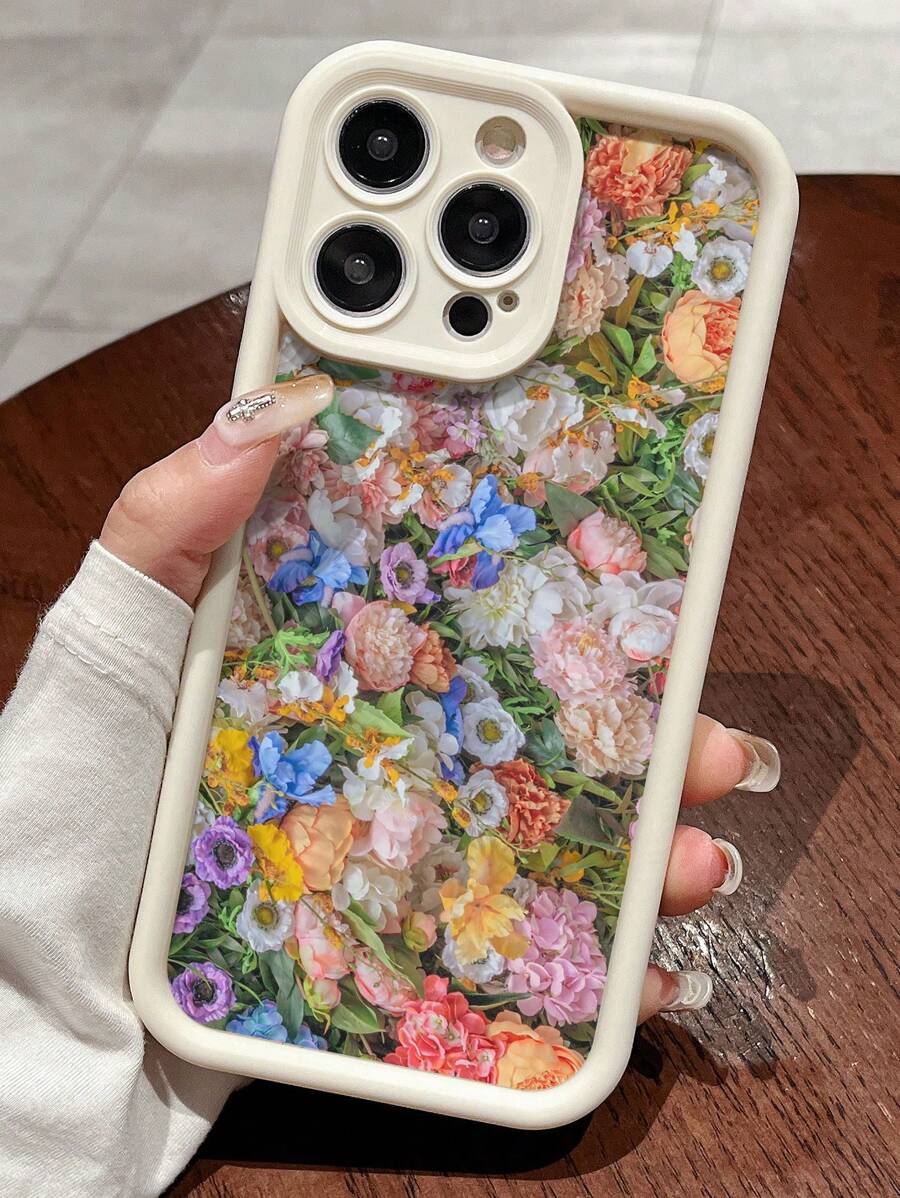 Floral Summer 1pc High Bamboo White Colorful Flower Pattern Phone Case ...