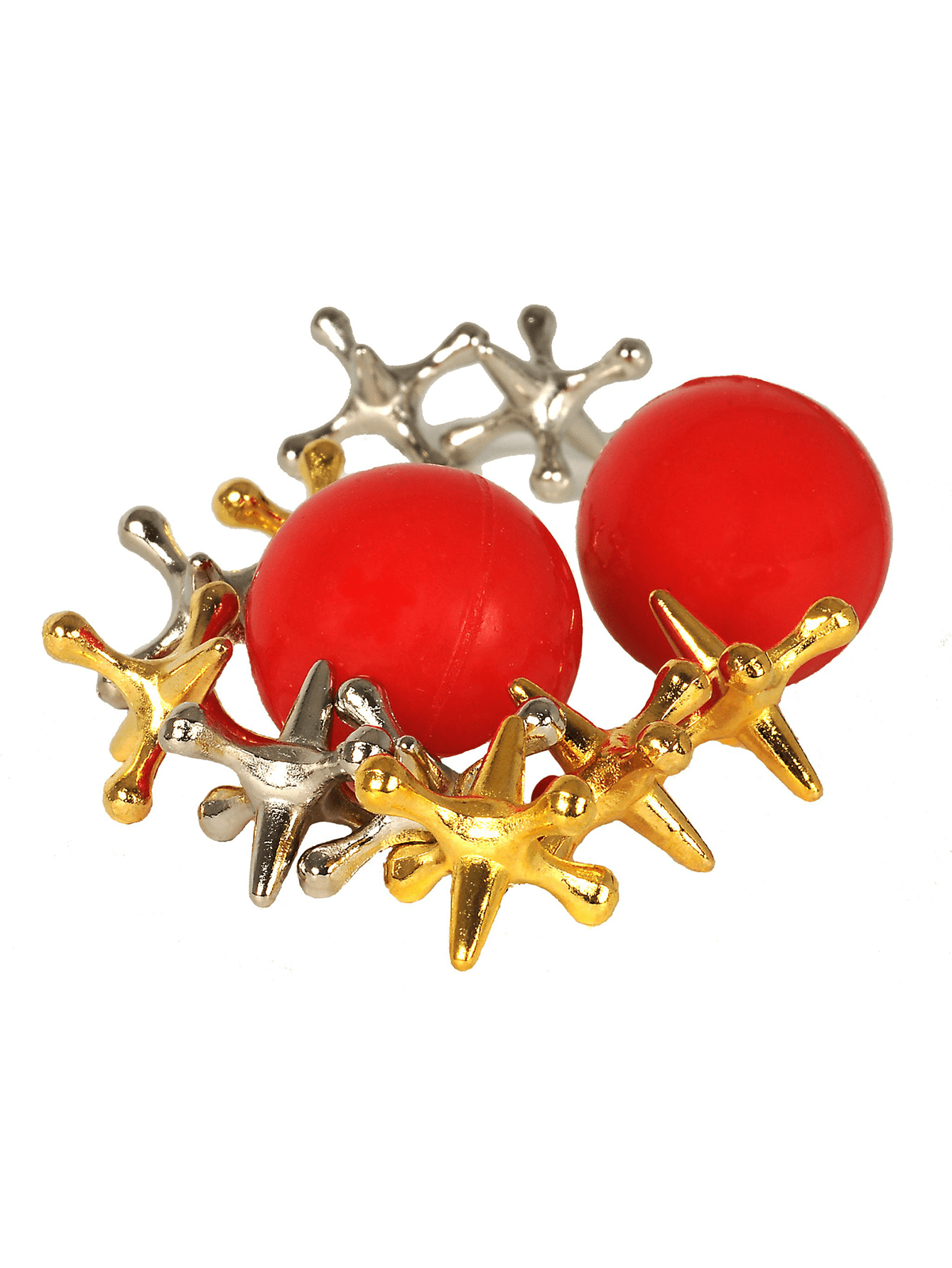 2 Sets Of Metal Jacks And Ball In Wooden Box Metal Jacks Game Jack In ...