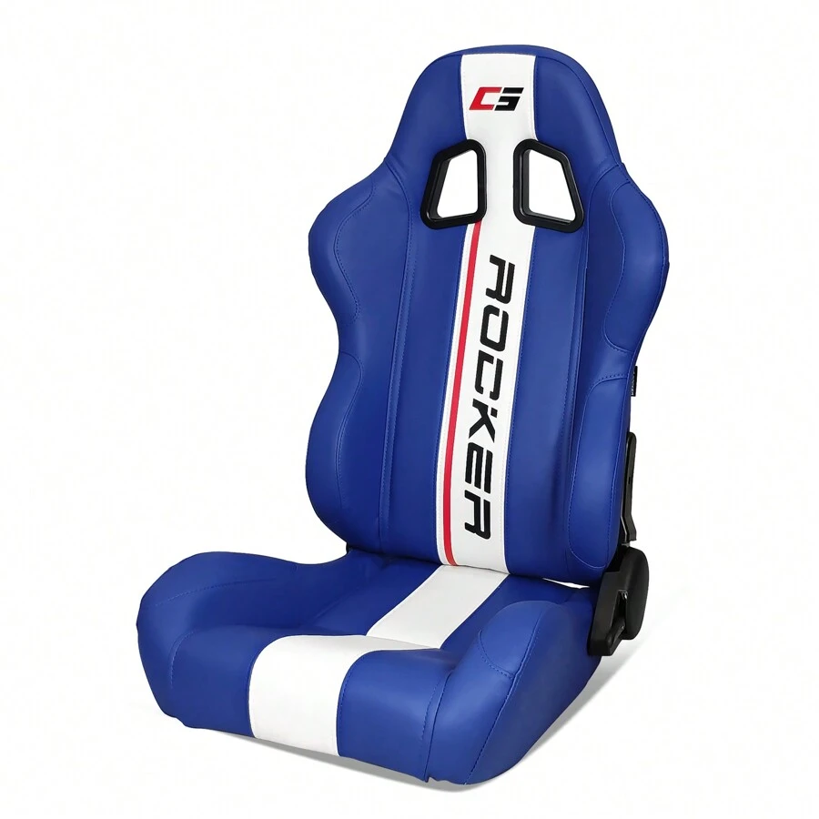 Universal Racing Seats With Dual Sliders, Full PU Leather Bucket Seat ...