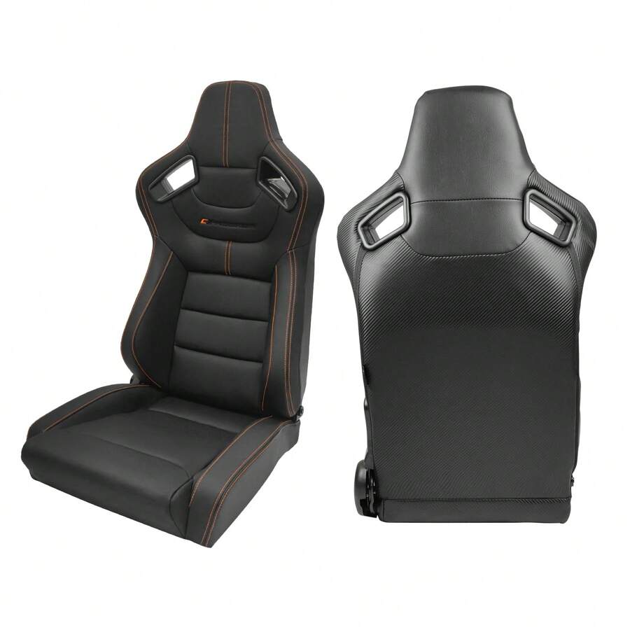 Universal Racing Seats With Dual Sliders, Reclinable PU & Carbon ...