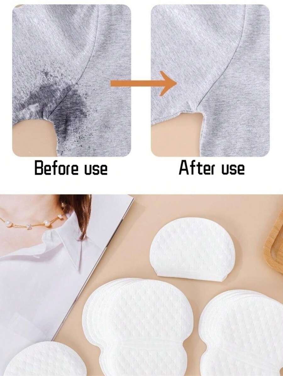100pcs Ultra Thin Invisible Sweat Absorption Sticker For Armpit, Reduce ...