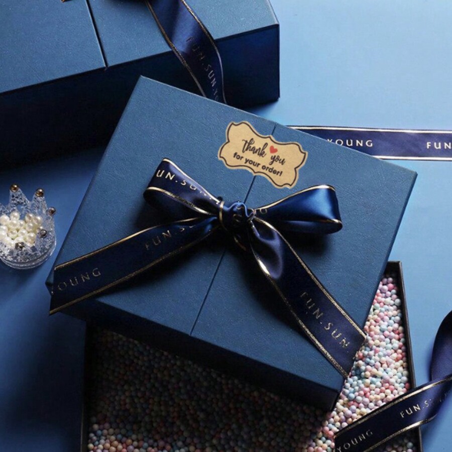 250 Pieces Of Kraft Paper Thank You For Handmade Gifts With Irregular ...