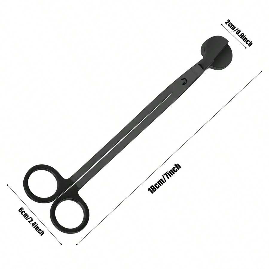 1pc Black Candle/Aromatherapy Wick Trimmer, Glossy Stainless Steel Wick ...