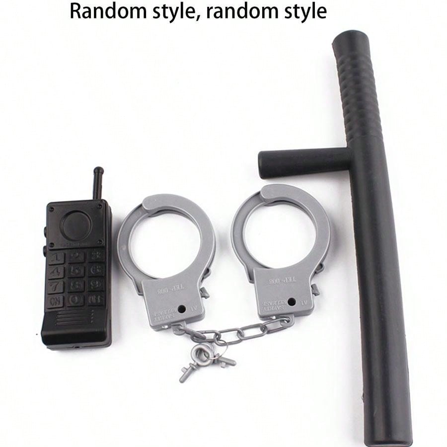 Police Role Play Toy Set With Pretend Handcuffs And Walkie Talkie ...
