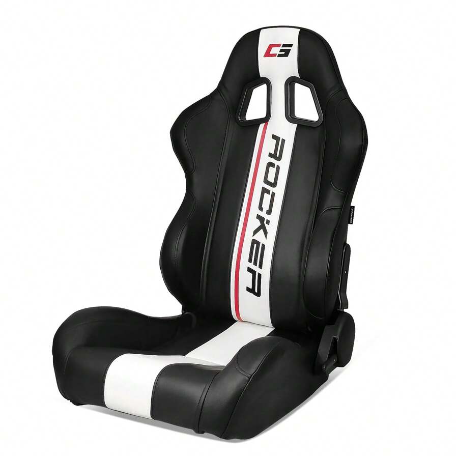 Universal Racing Seats With Dual Sliders, Full PU Leather Bucket Seat ...