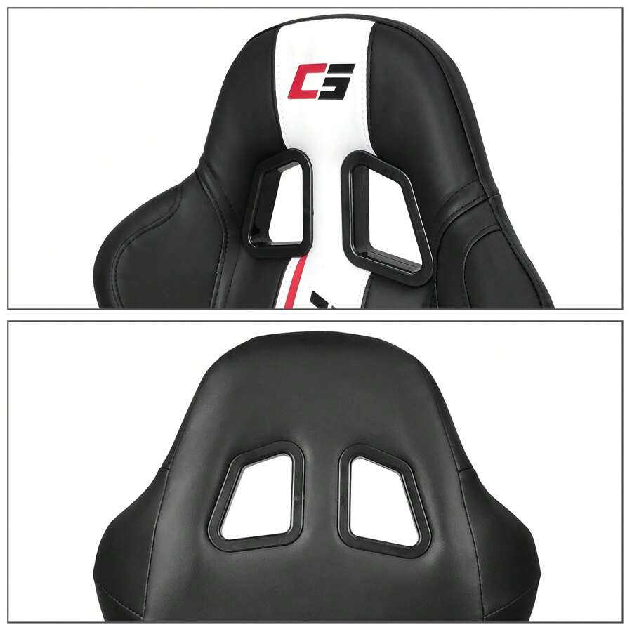 Universal Racing Seats With Dual Sliders, Full PU Leather Bucket Seat ...