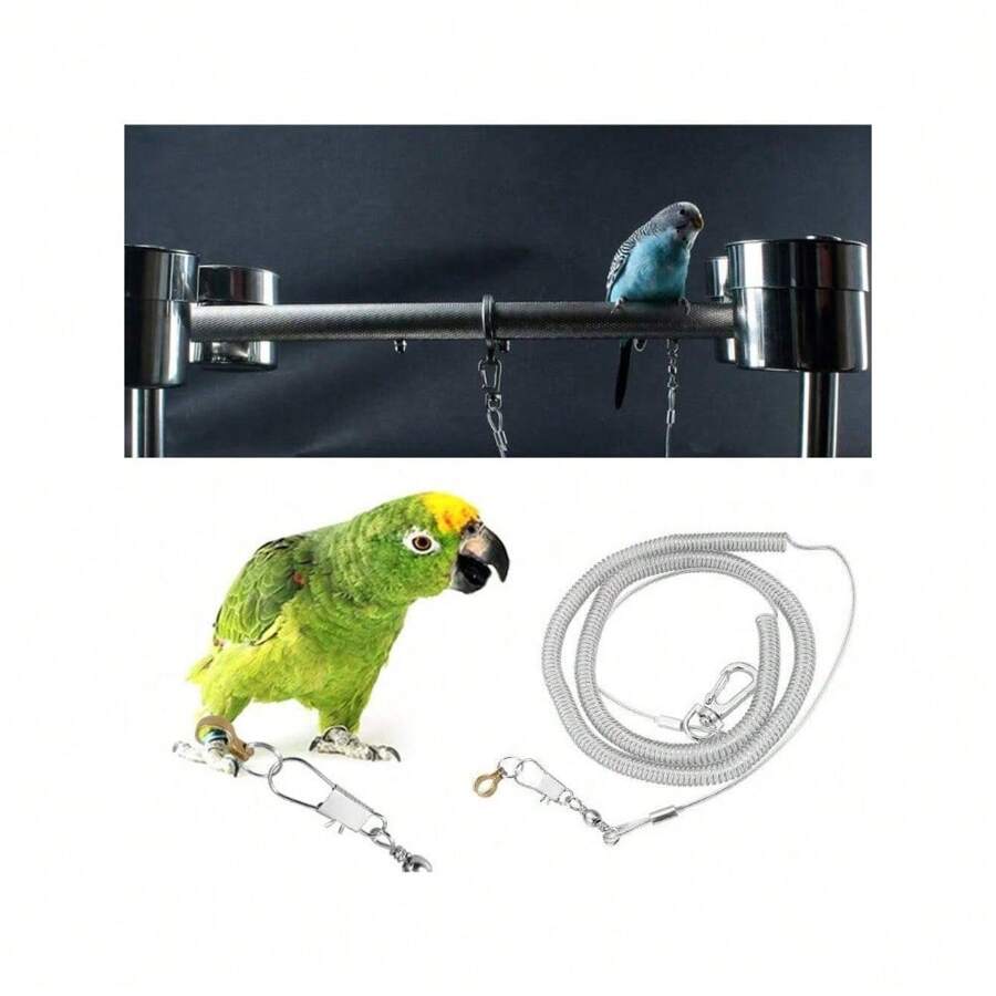 Parrot Bird Anti Bite Flying Training Rope Leash Kits For Cockatiels ...