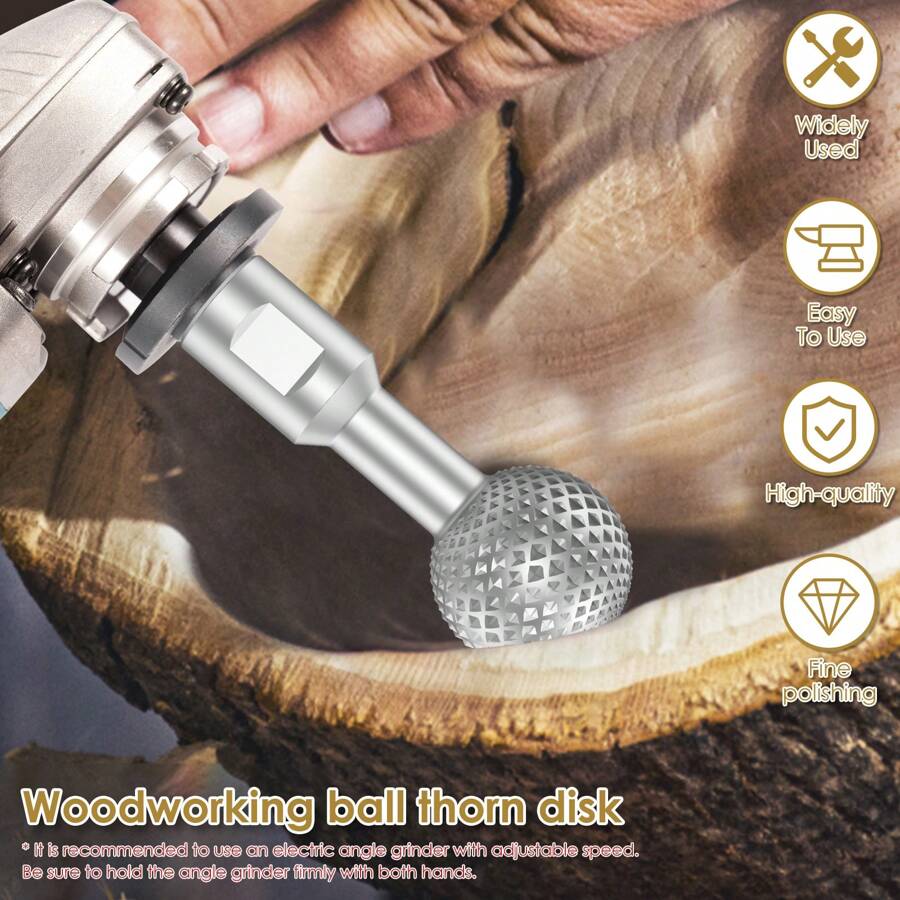 Sphere Rotary Burr Carbon Steel Ball Grinding Head With 5/18-11 Thread ...