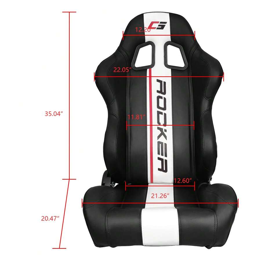 Universal Racing Seats With Dual Sliders,Full PU Leather Bucket Seat ...
