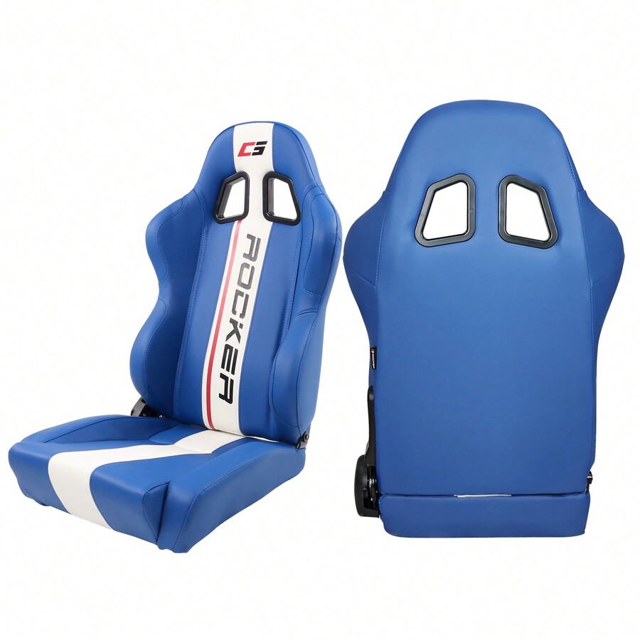 Universal Racing Seats With Dual Sliders, Reclinable PU Leather Sport ...