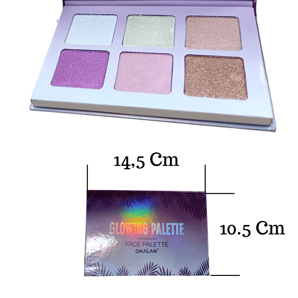 PALETTE WITH 6 DIFFERENT ILLUMINATORS FOR THE FACE, SHIMMERS KIT, FACE ...