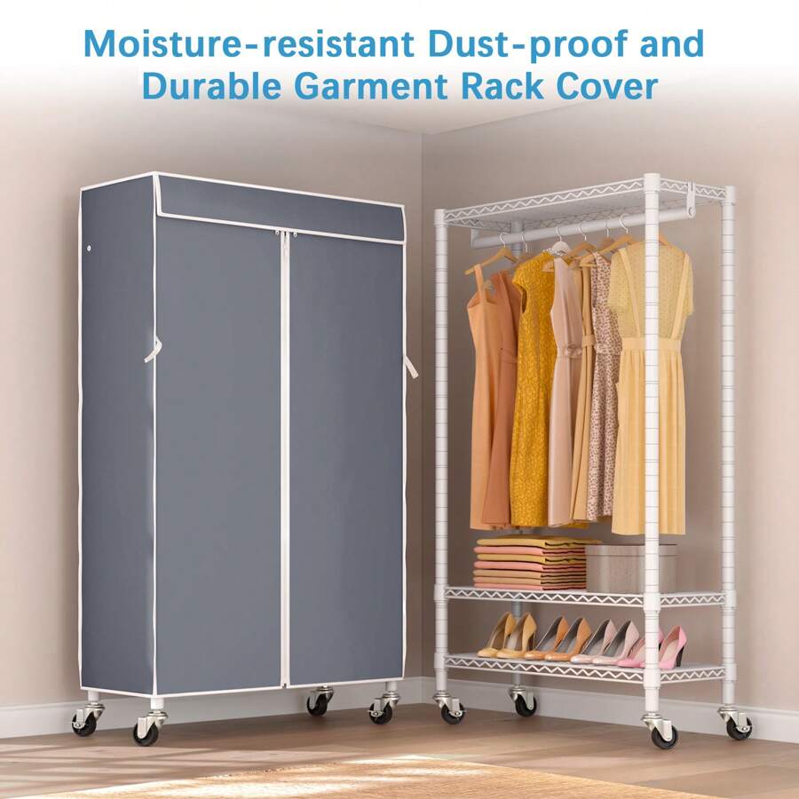 VIPEK R1C Rolling Clothes Rack With Cover Portable Closet For Hanging ...