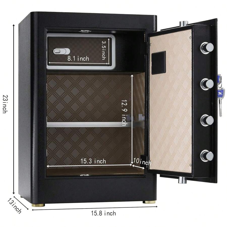 TIGERKING Heavy Duty Large Safe Box, 2.05 Cub Home Safe With Touch ...