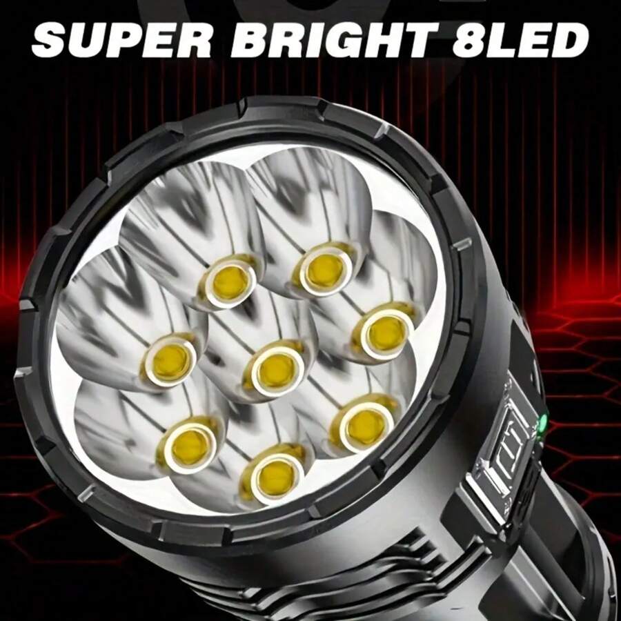 USB Rechargeable Handheld Flashlight, LED Torch Light With COB Side ...