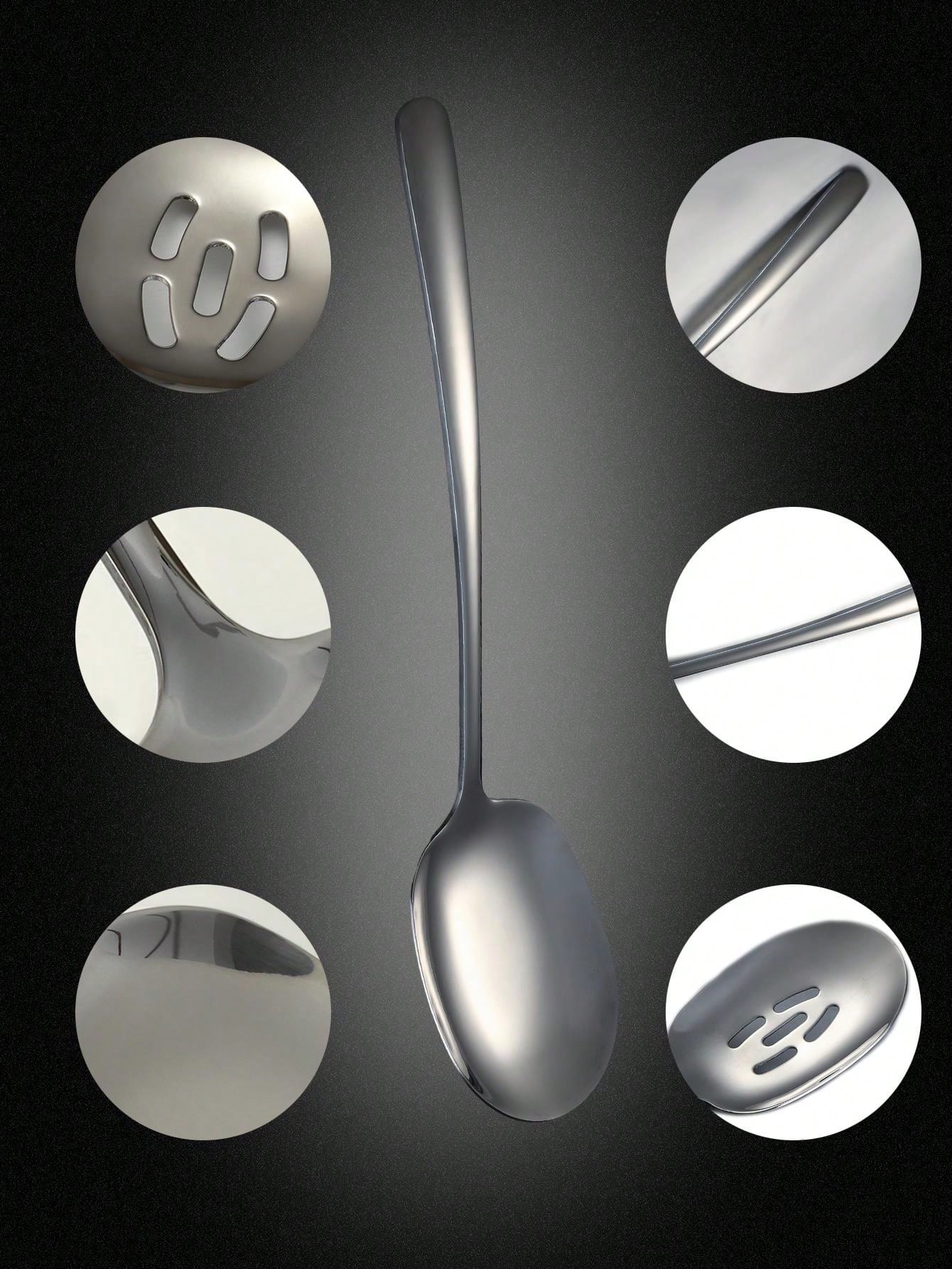 Stainless Steel Divided Serving Spoon, Separate & Drain Food | SHEIN UK