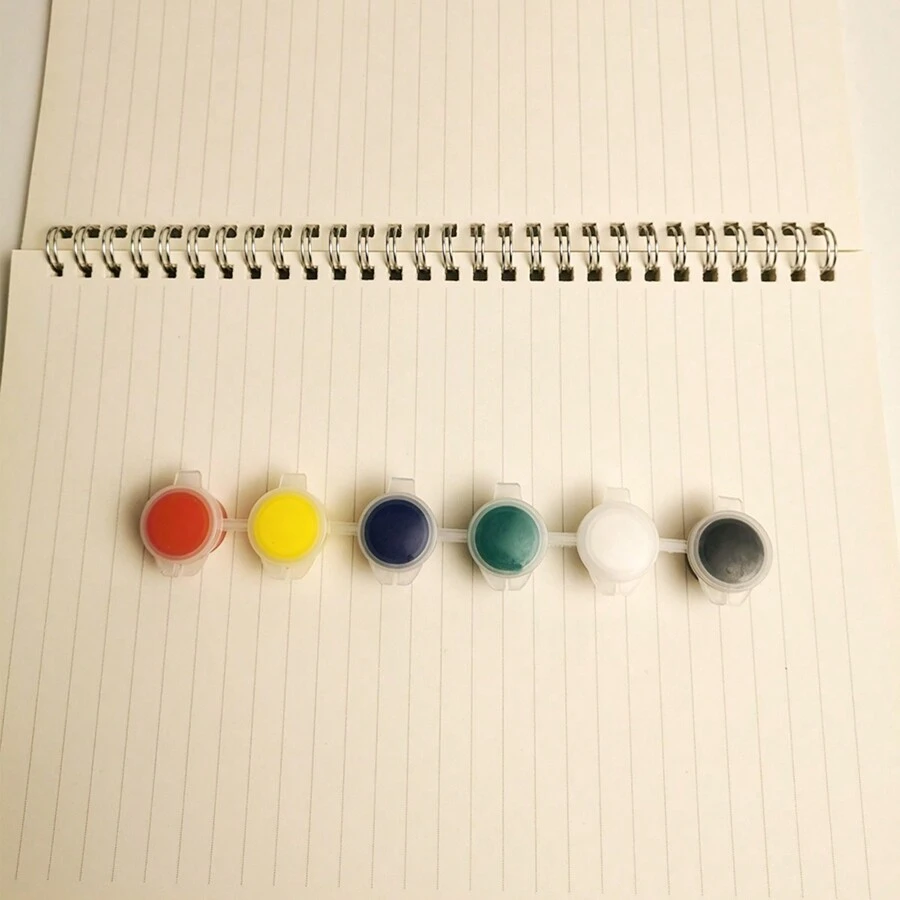 1set 6 Colors X 3ml Acrylic Paints, Connected For Diy Drawing, Kites ... 1set 6 Colors X 3ml Acrylic Paints, Connected For Diy Drawing, Kites ...