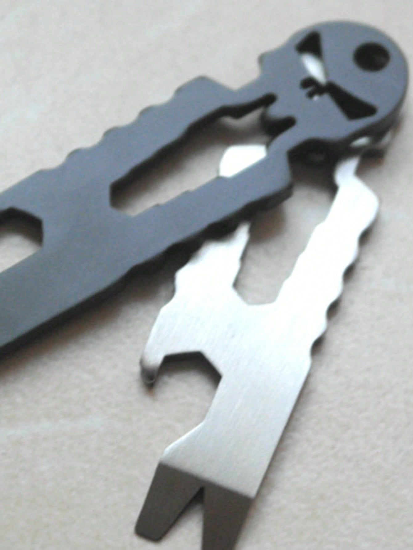 1pc Stainless Steel Skull Tactical Pry Bar Edc Pocket Multitool With ...