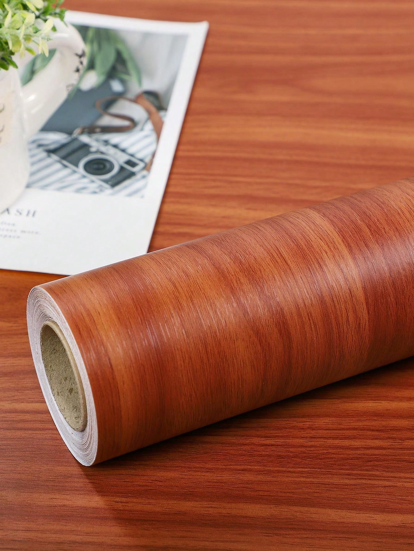 1 Roll 40cm X 500cm Self-Adhesive Wood Grain Wallpaper In Original Wood ...