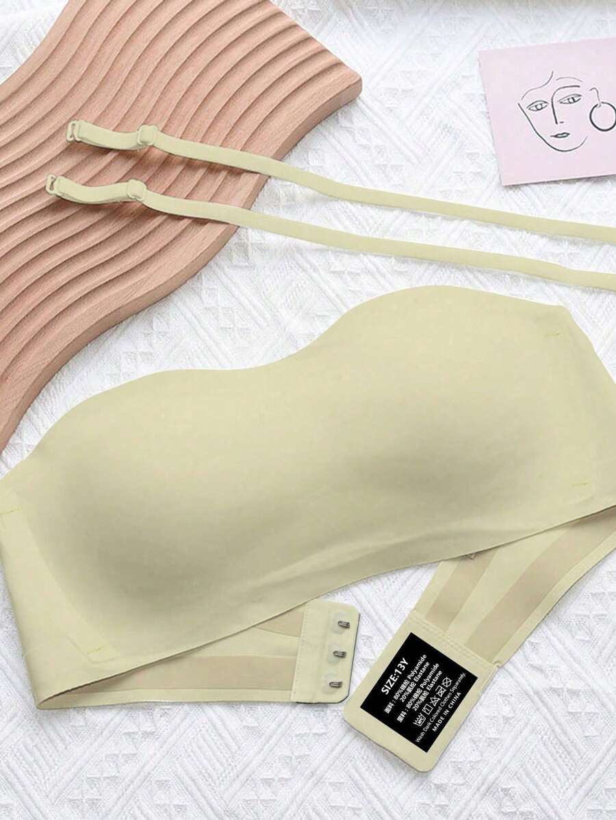 Teen Girl Underwear Strapless Underwear Push Up Small Breasts Non-slip ...