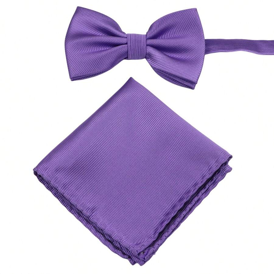 2pcs/Set Men's Classic Folded Tie & Pocket Square Combination, Suitable ...