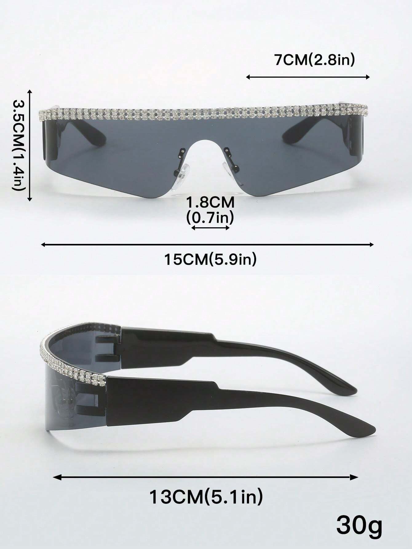 1pc Women's Pc Coated Borderless Rhinestone Studded One-Piece Trendy ...