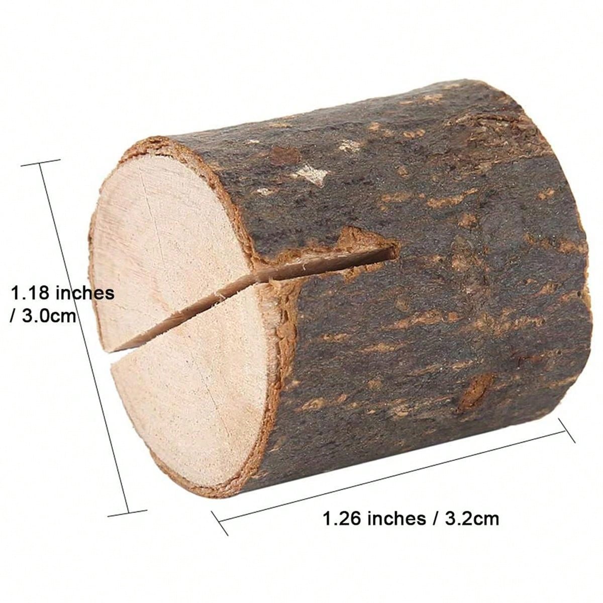 10 Set Stump Memo Holder Wooden Name Holder Wood Clamp Wooden Note ...