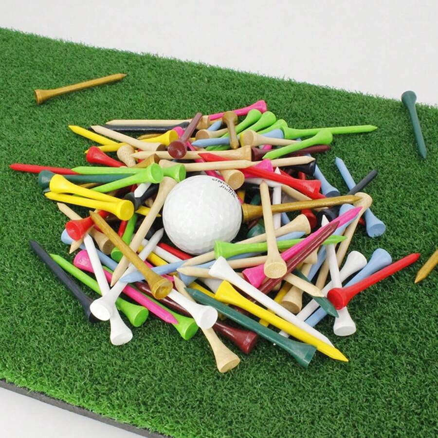 20 Pcs Random Color Wooden Golf Tees, Environment-Friendly Golf Tees For Golf Training, Golf ...