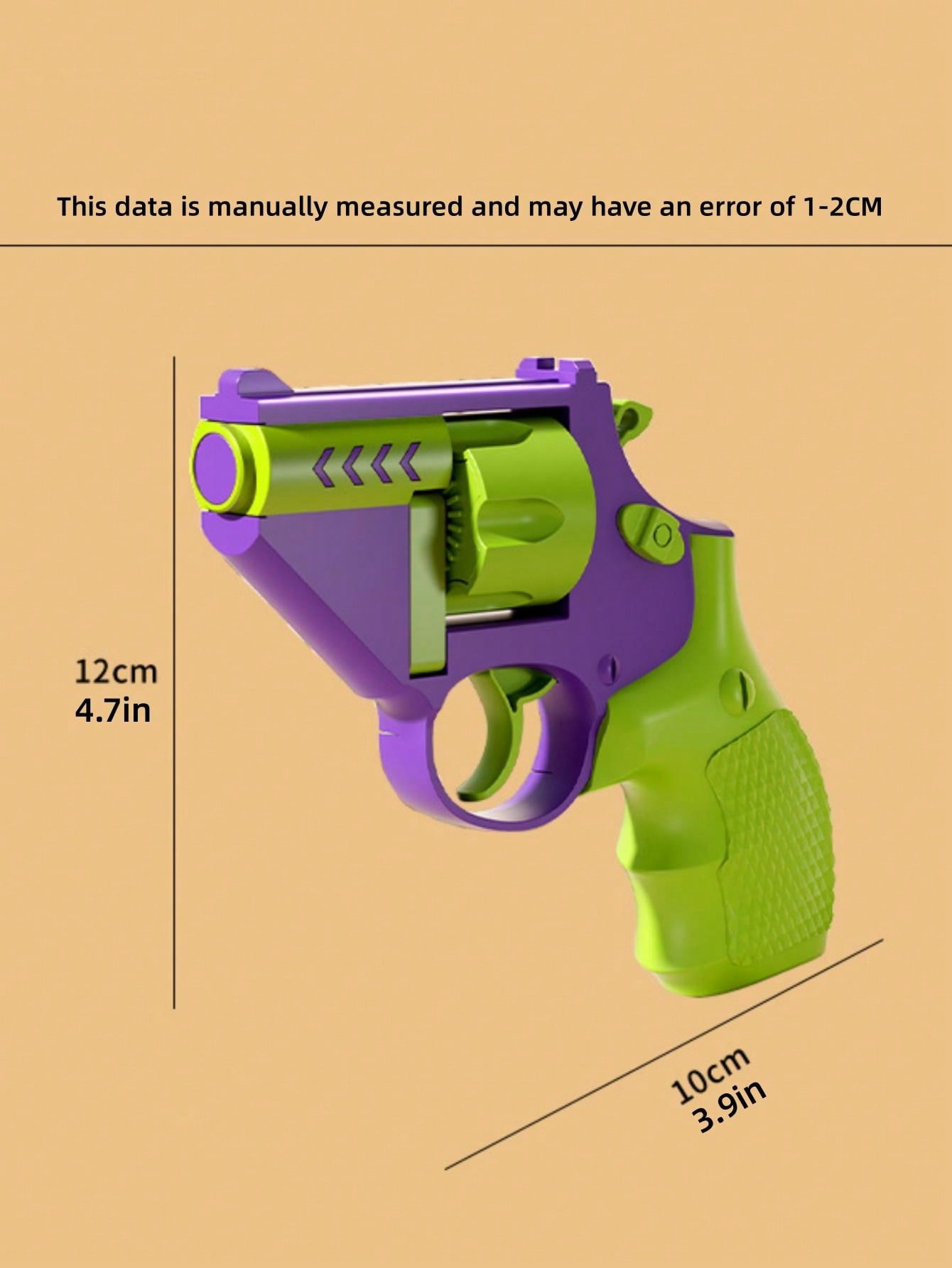 1pc Revolver Pistol Model, Plastic Stress Relief Gun (No Bullets), 3d ...