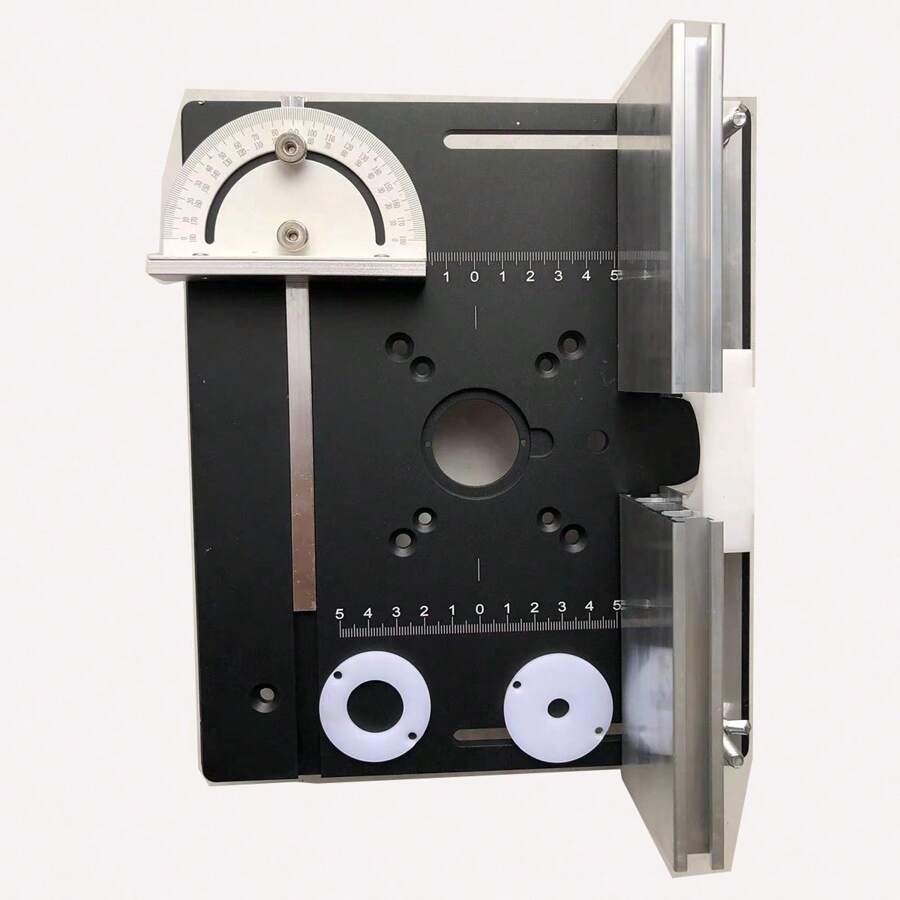 One Set Black Aluminum Router Table Insert Plate W/Miter Gauge For ...