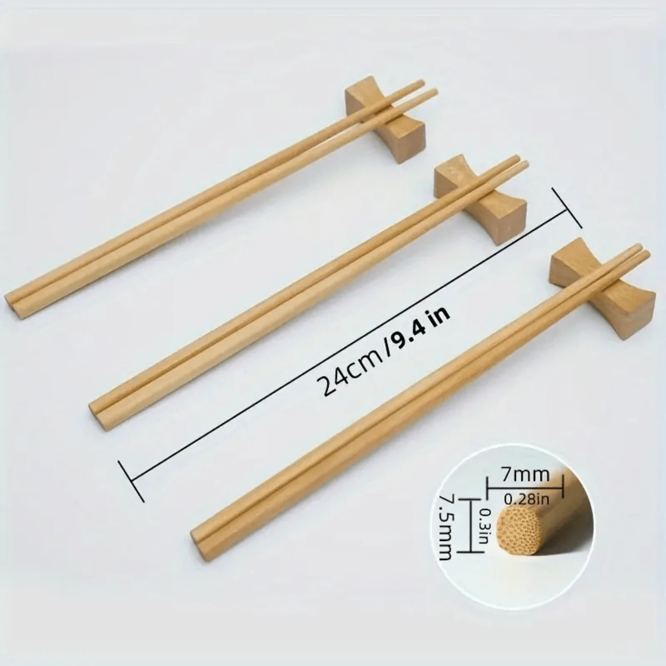 10 Pairs Of Household Carbonized Bamboo Chopsticks Without Joint ...