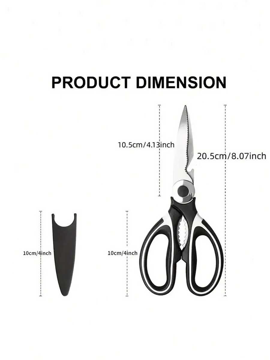 1pc Stainless Steel Kitchen Scissors, Food Scissors, Strong Chicken ...